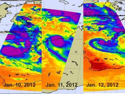 Tropical Storm Heidi's temperature, cloud heights and rainfall grabbed ...