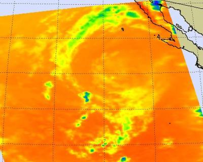 NASA sees fading post-Tropical Cyclone John's warmer cloud tops ...